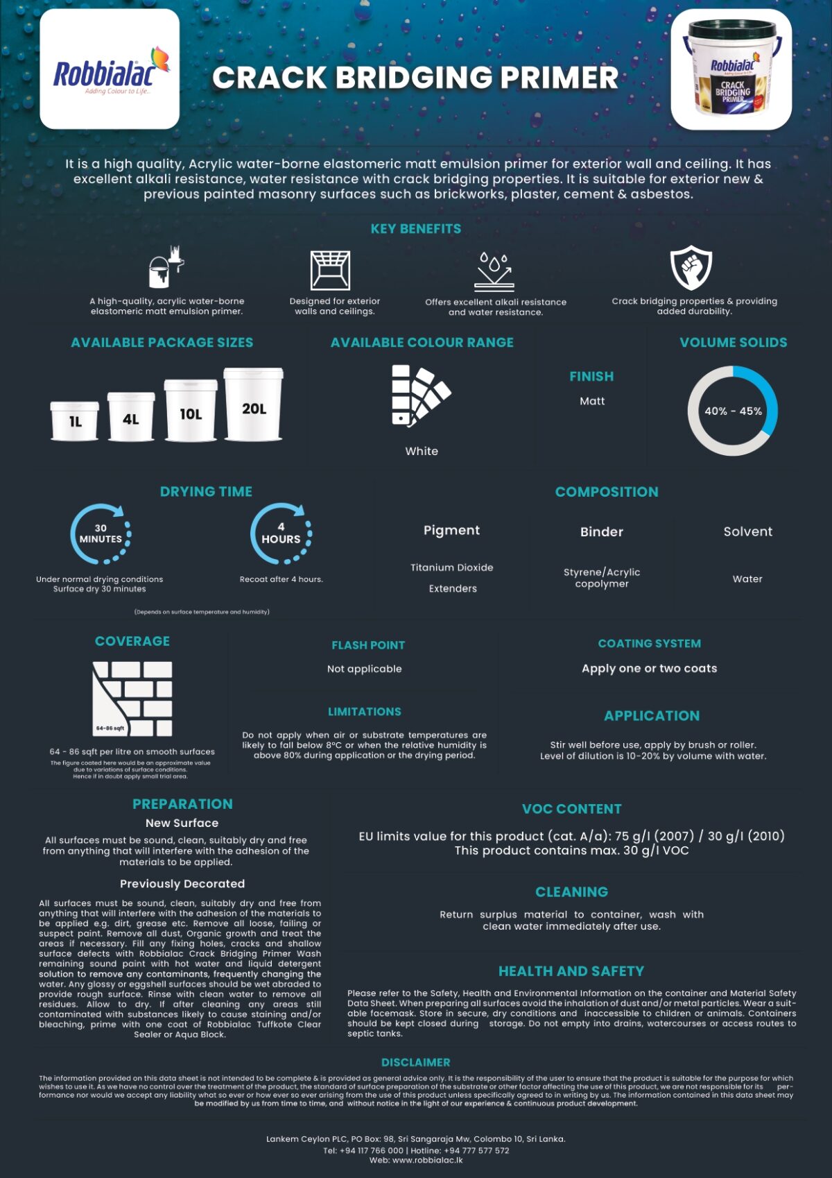 CRACK BRIDGING PRIMER – Robbialac